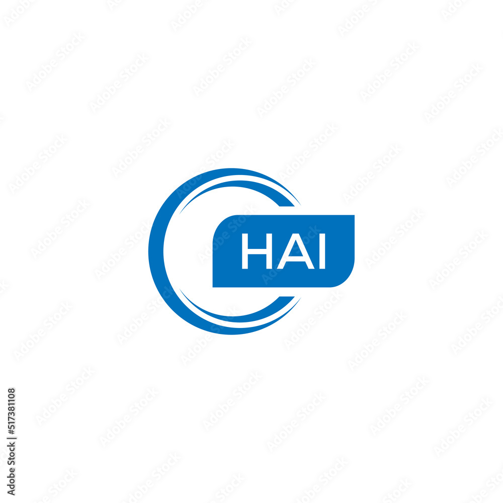 HAI letter design for logo and icon.HAI typography for technology ...