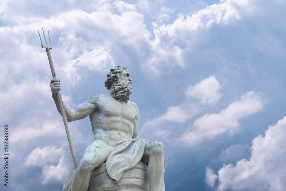 Ancient mighty god of sea, oceans and water Neptune (Poseidon, Triton ...