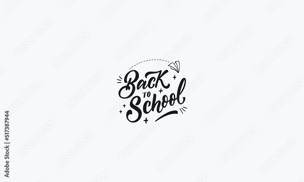 Back to School vector logo design Stock Vector | Adobe Stock