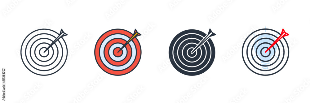 goal icon logo vector illustration. target symbol template for graphic ...