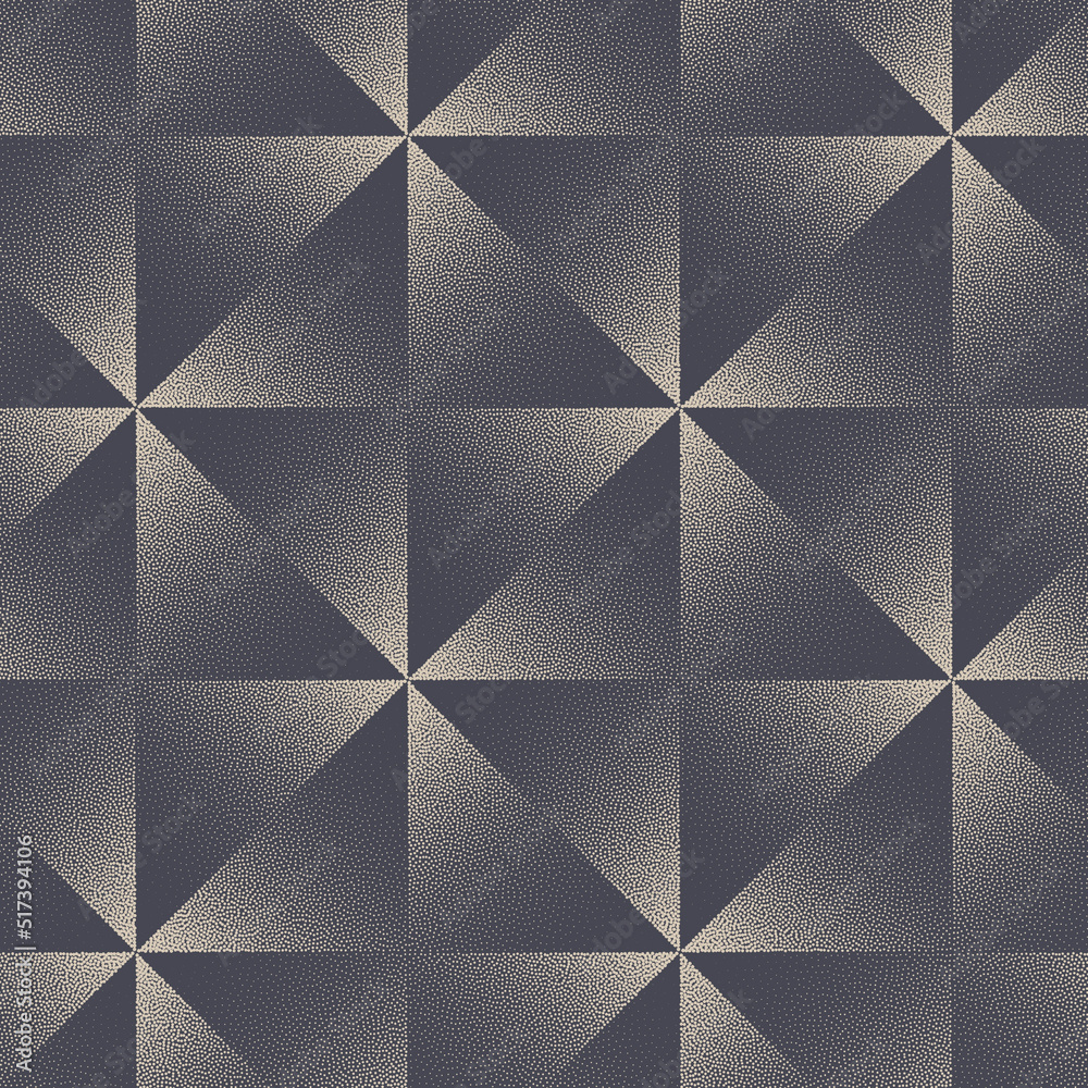 Retro Tile Geometric Strict Seamless Pattern Vector Grainy Texture ...