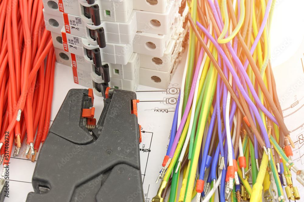 Electrical tools and materials for the installation of an electrical ...