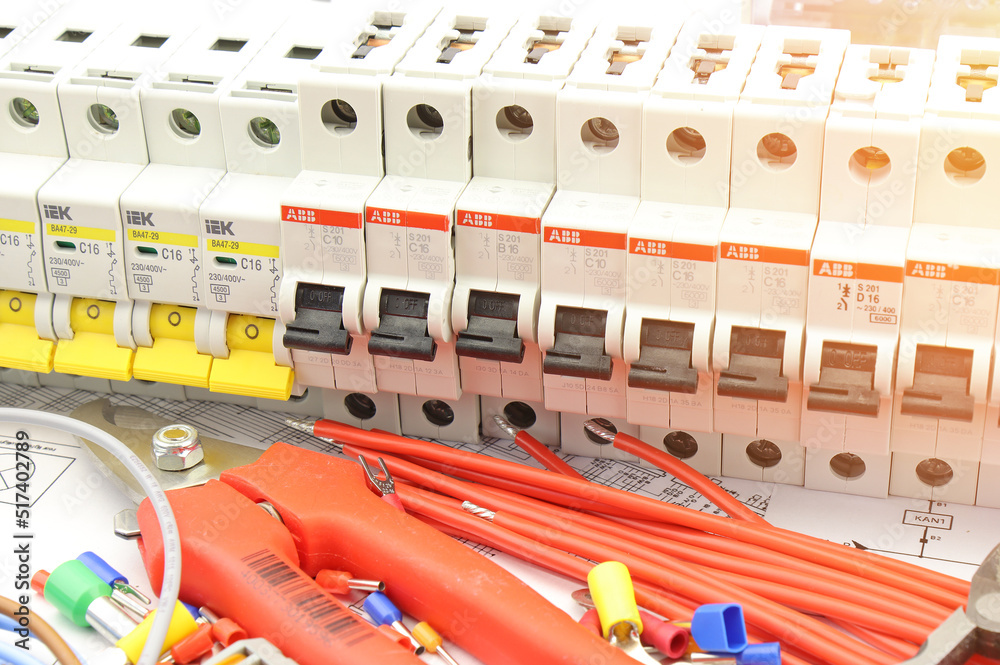Electrical tools and materials for the installation of an electrical ...