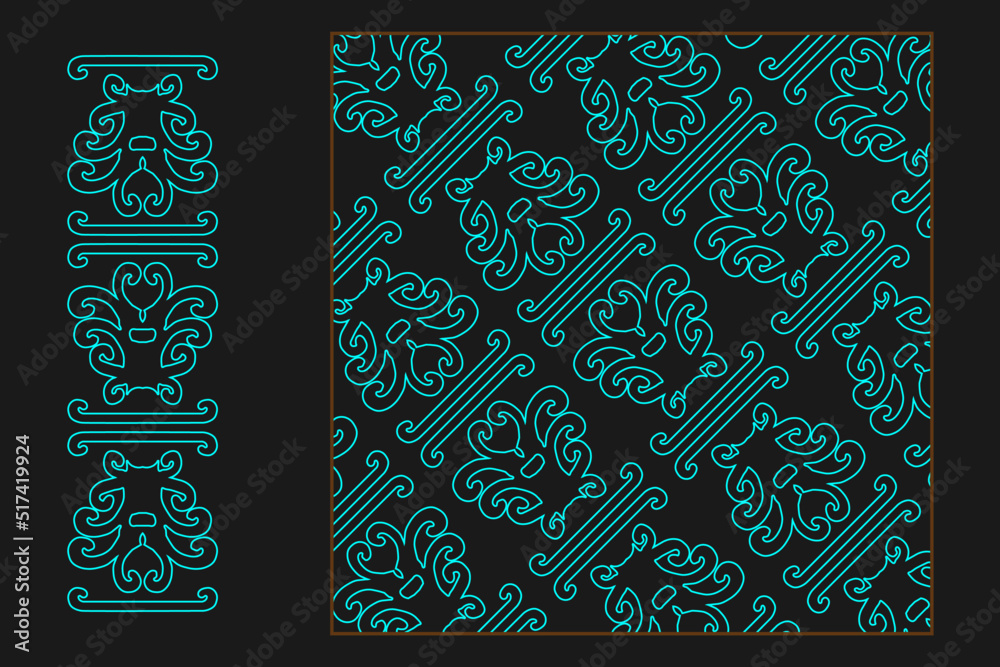 tribal pattern vector ethnic of Indonesian Kalimantan Dayak tribe in ...