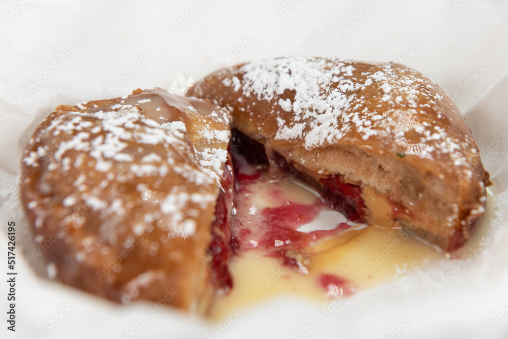 Satisfying dessert consisting of deep fried peanut butter and jelly ...