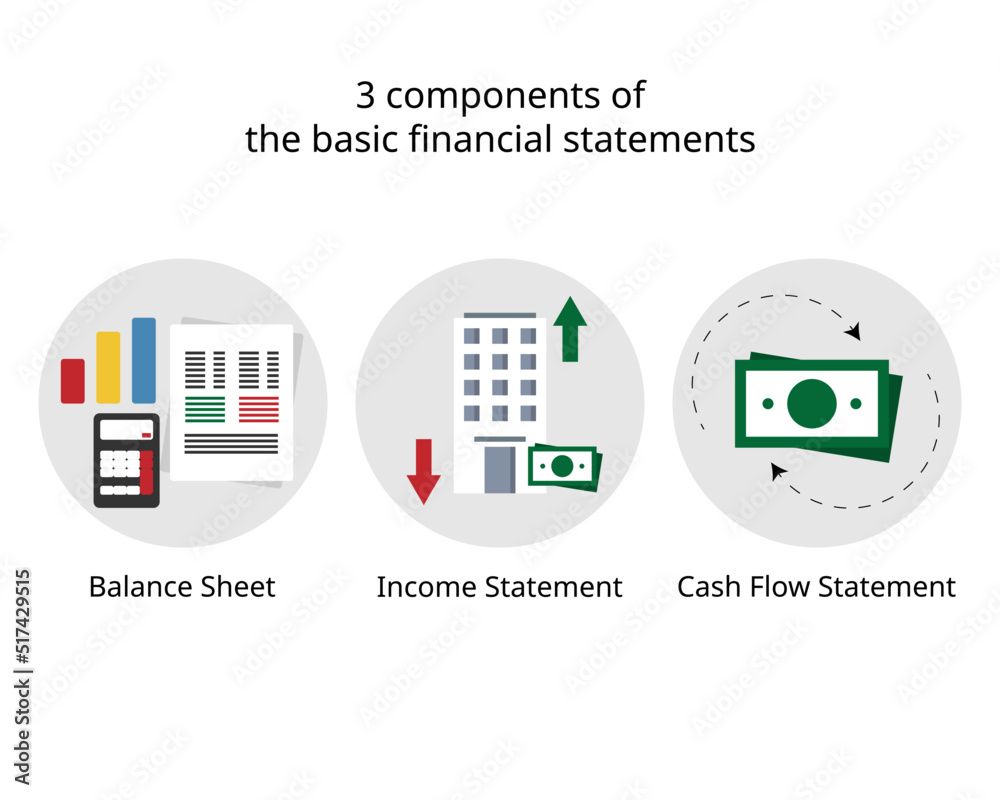 3 components of the basic financial statements which is balance sheet ...