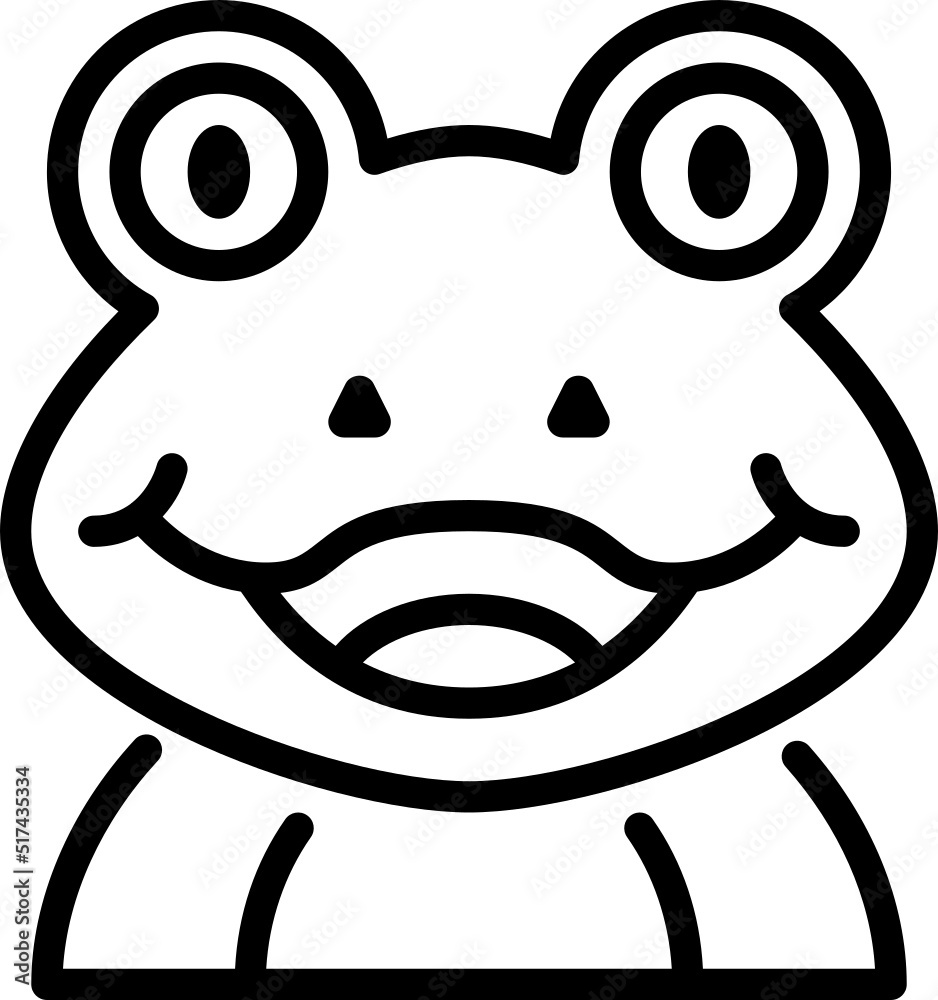 frog outline icon Stock Vector | Adobe Stock