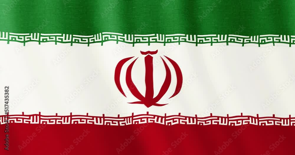 Iranian flag seamless loop animation. 4k animation background with flag ...