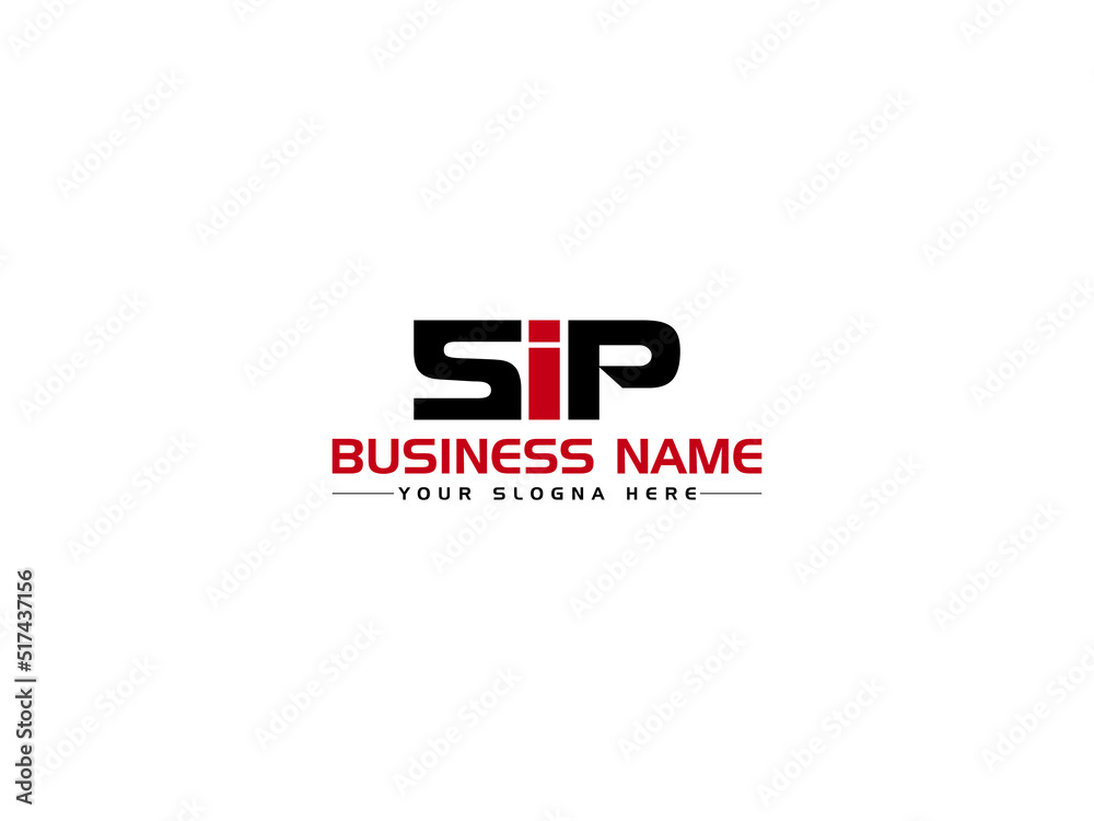 Minimalist SIP Logo Letter Design, Colorful SI s i p Logo Icon Vector ...