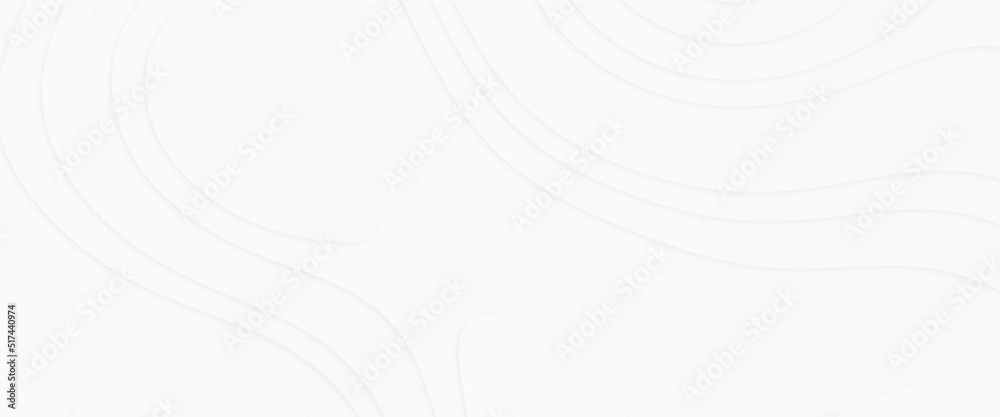 Deep paper art cartoon white abstract waves. Paper carve background ...