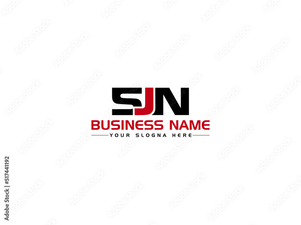 Colorful SJN Logo Icon, Letter SJ s j n Logo Image Vector Art With ...