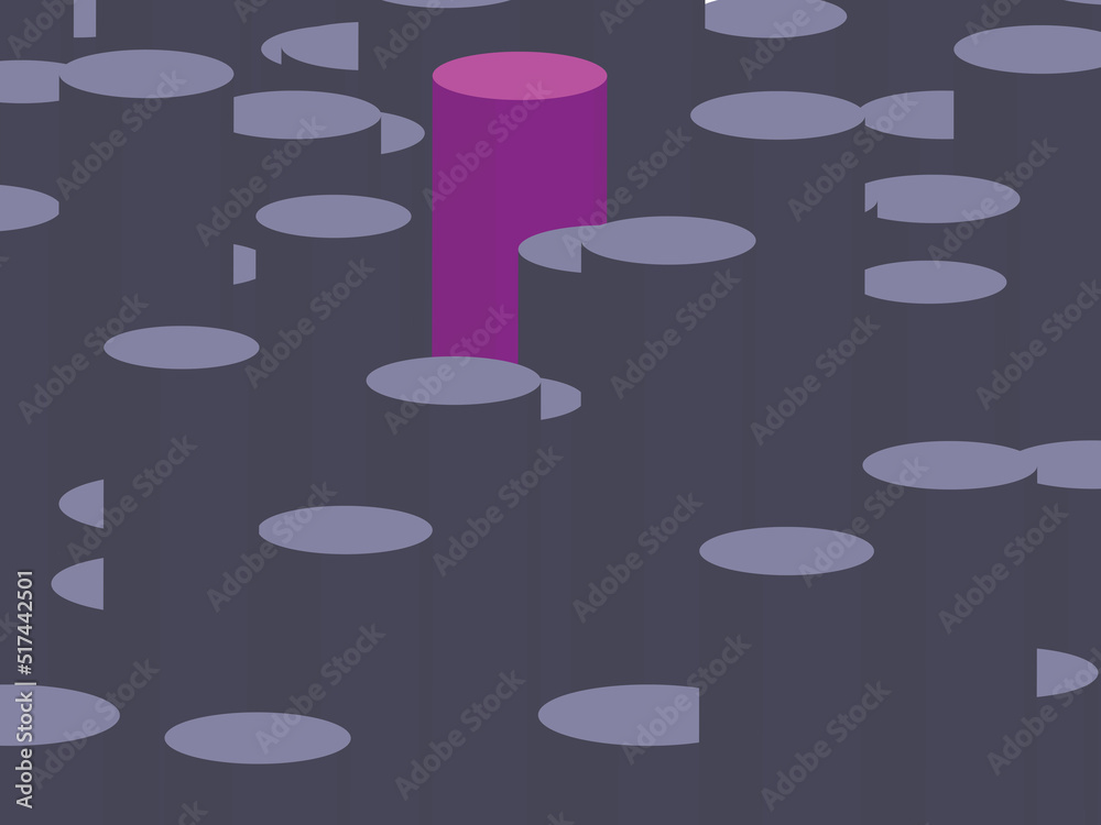 Abstract image. An Illustration and clipart. The purple pipe stands ...