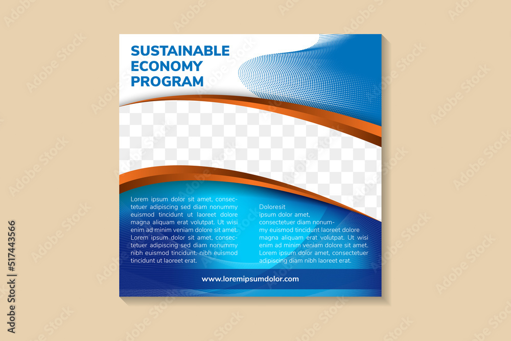 Sustainable economy program design banner for social media post ...