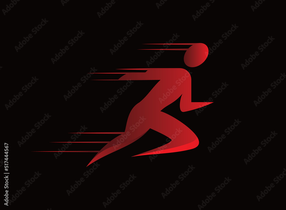 Vector logo icon design template sport healthy running Stock Vector ...