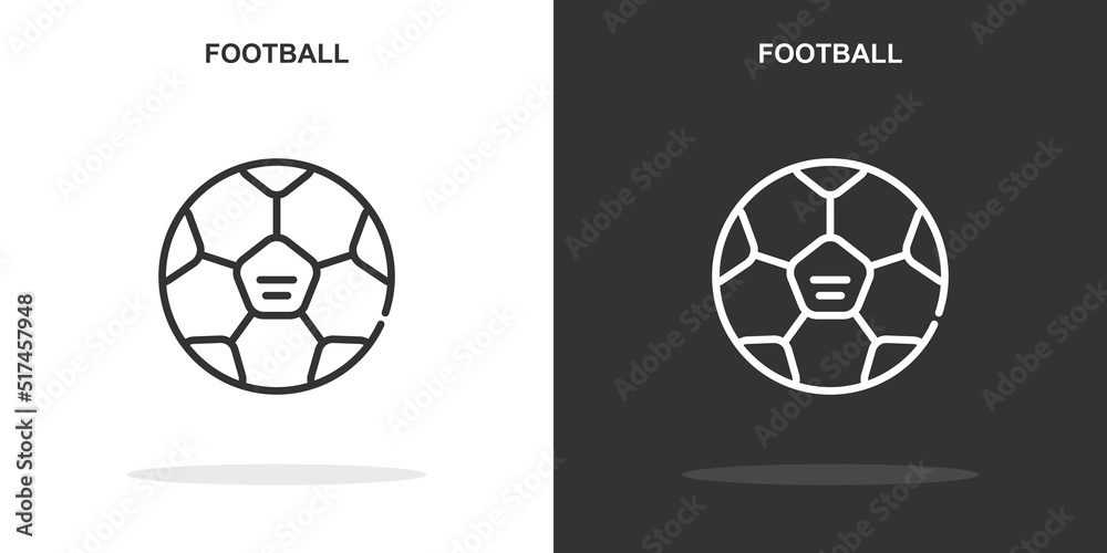 football line icon. Simple outline style.football linear sign. Vector ...