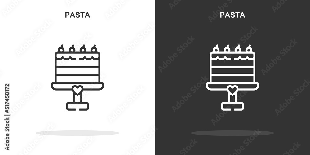 pasta line icon. Simple outline style.pasta linear sign. Vector ...