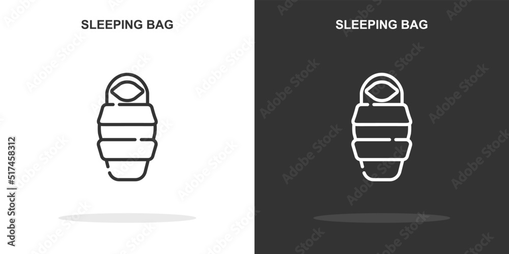 sleeping bag line icon. Simple outline style.sleeping bag linear sign ...