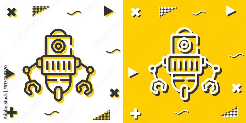 robot line icon. Simple outline style.robot linear sign. Vector ...