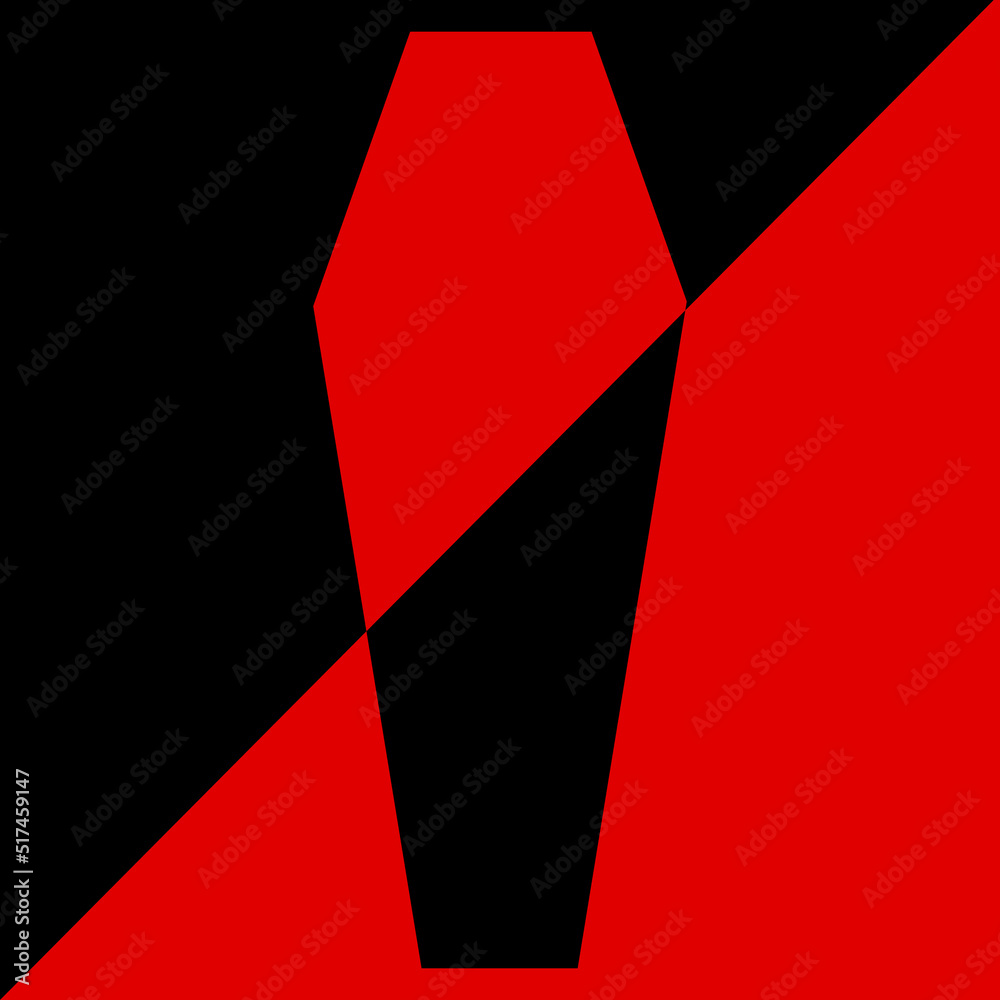 Red And Black Coffin Background Stock Vector | Adobe Stock