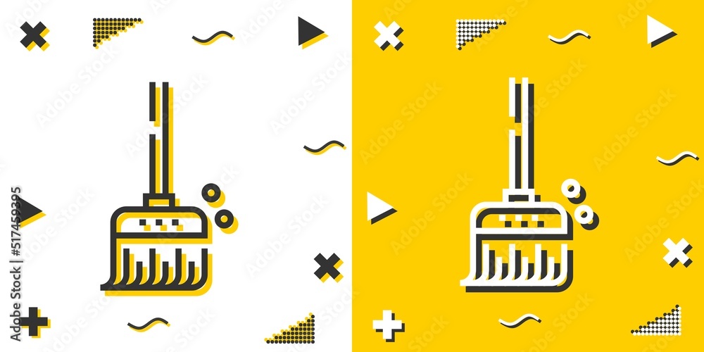 broom line icon. Simple outline style.broom linear sign. Vector ...