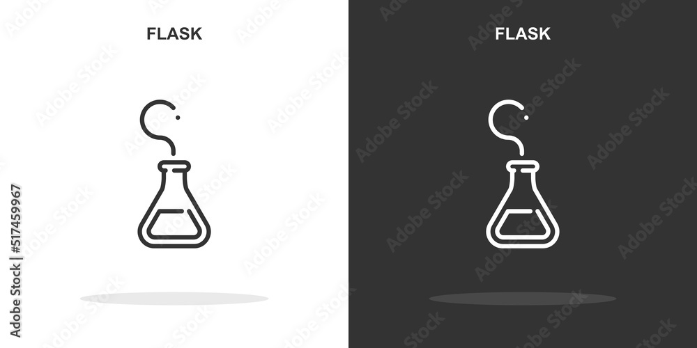 flask line icon. Simple outline style.flask linear sign. Vector ...