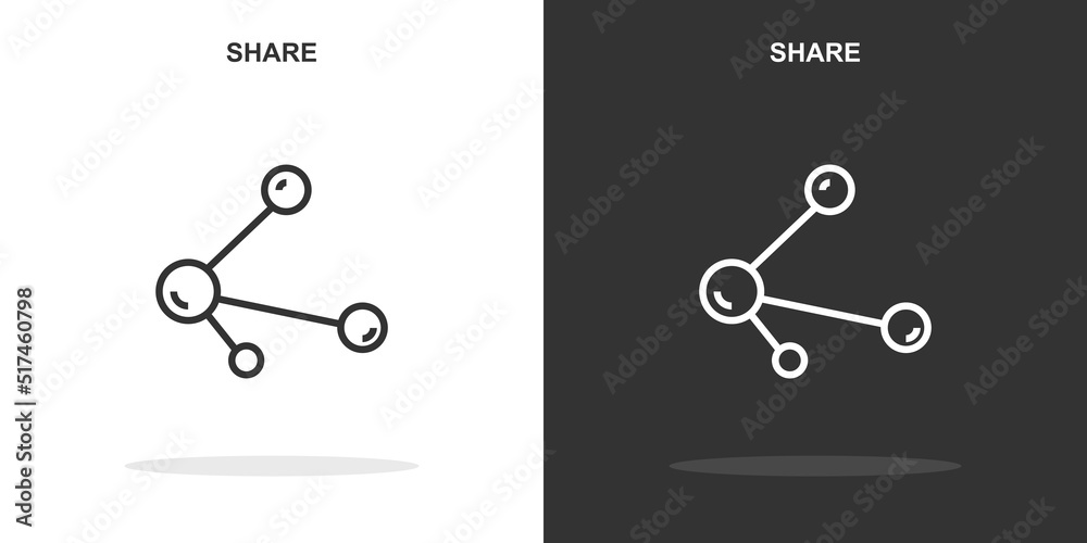 Vecteur Stock share line icon. Simple outline style.share linear sign ...