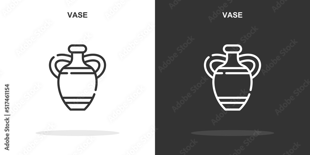 vase line icon. Simple outline style.vase linear sign. Vector ...
