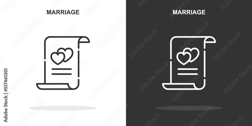 marriage line icon. Simple outline style.marriage linear sign. Vector ...