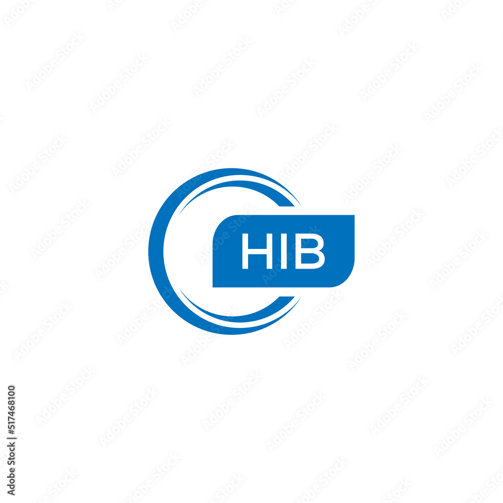 HIB letter design for logo and icon.HIB typography for technology ...