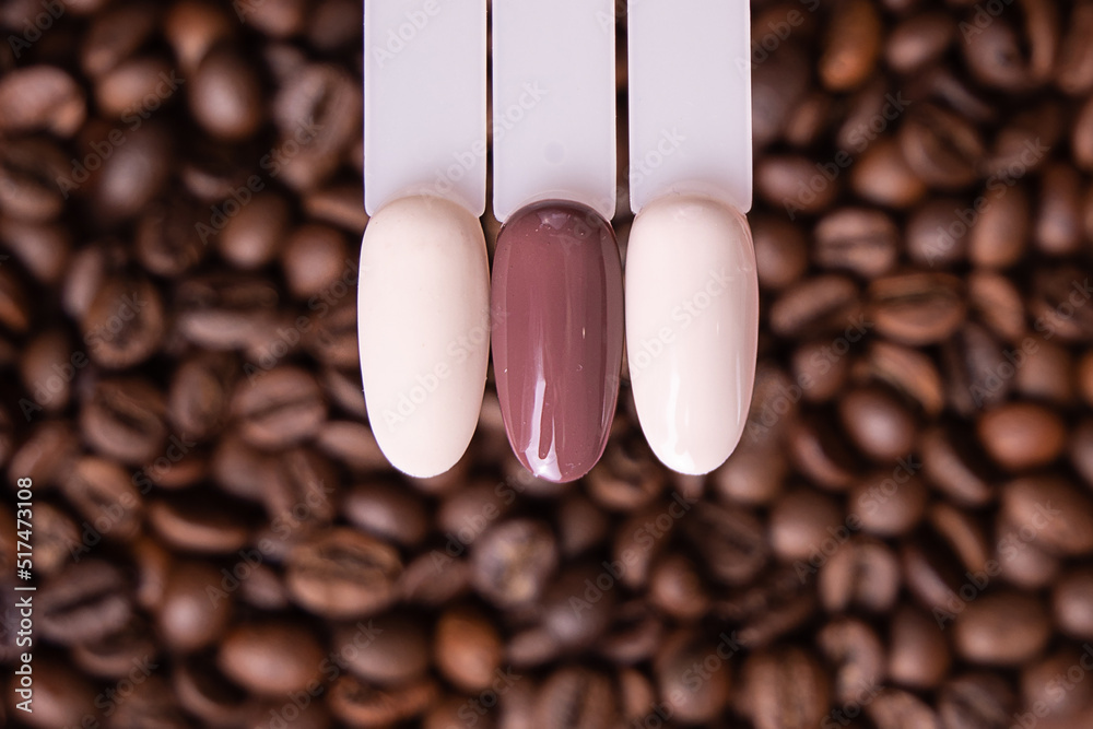 Romantic color palettes of nail gel polish for manicure and pedicure ...