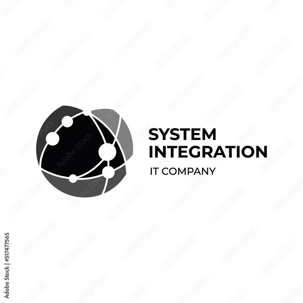 Vector logo of a system integration company Stock Vector | Adobe Stock