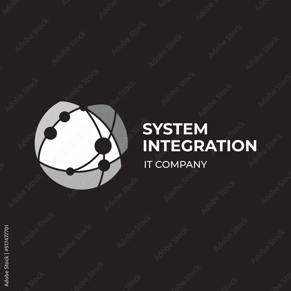 Vector logo of a system integration company Stock Vector | Adobe Stock
