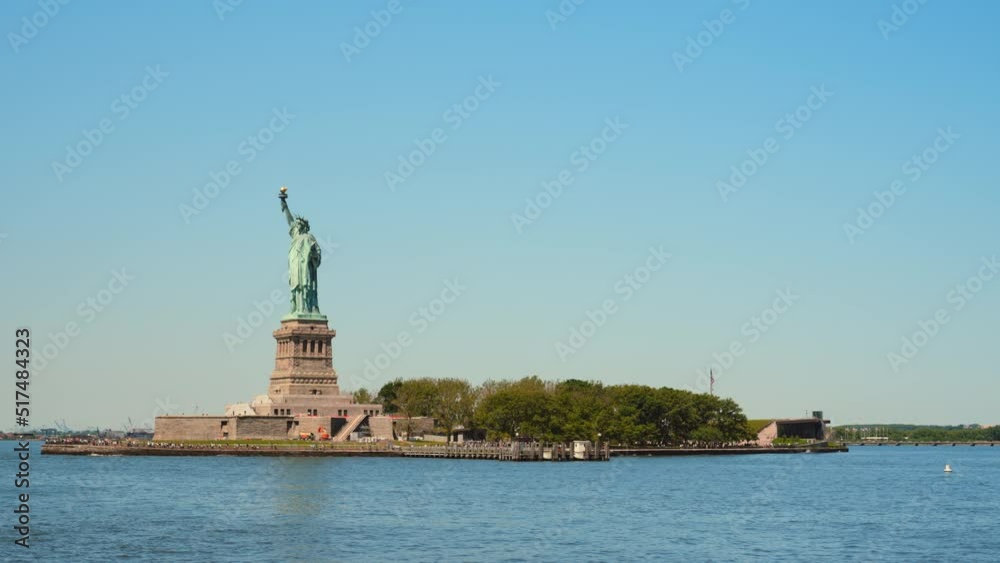 Symbol of West Values - Statue of Liberty, New York Harbor. Famous ...