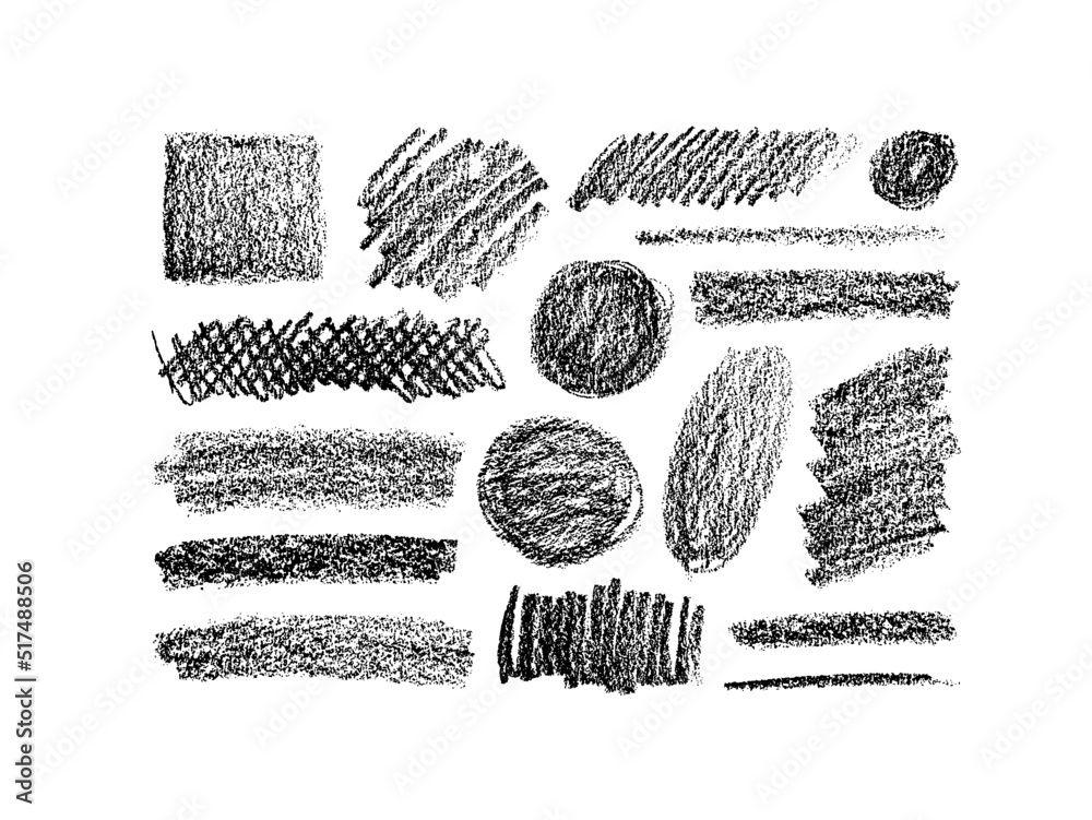 Soft charcoal bold smears, wide brush stroke geometric shapes. Hand ...