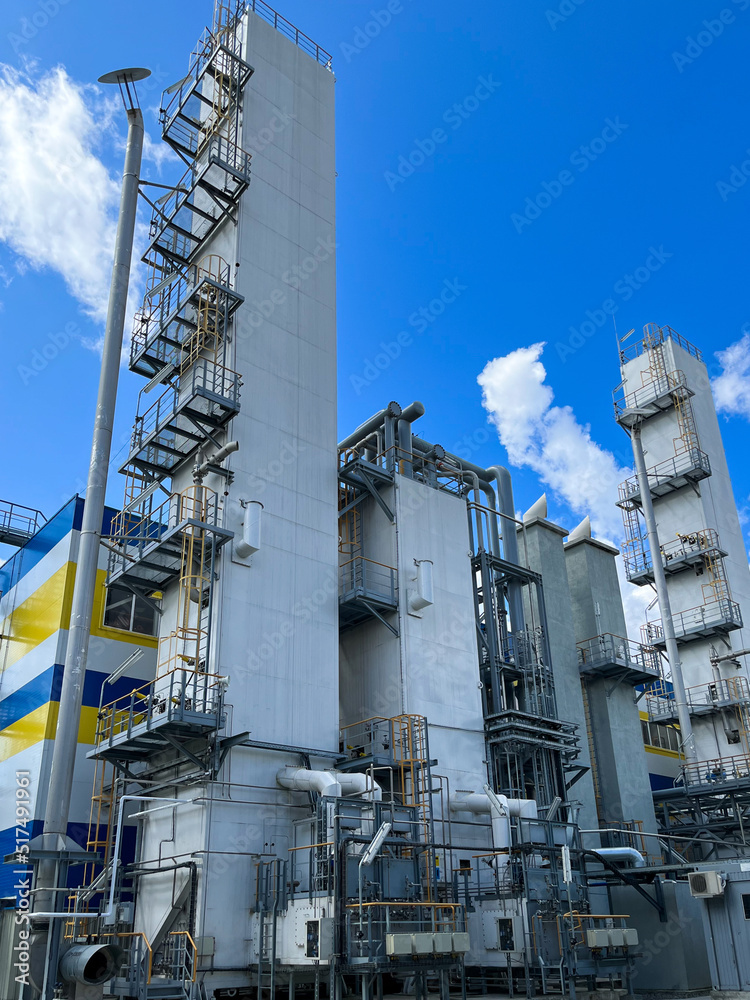 Production of oxygen and nitrogen from the air. Appearance of the ...