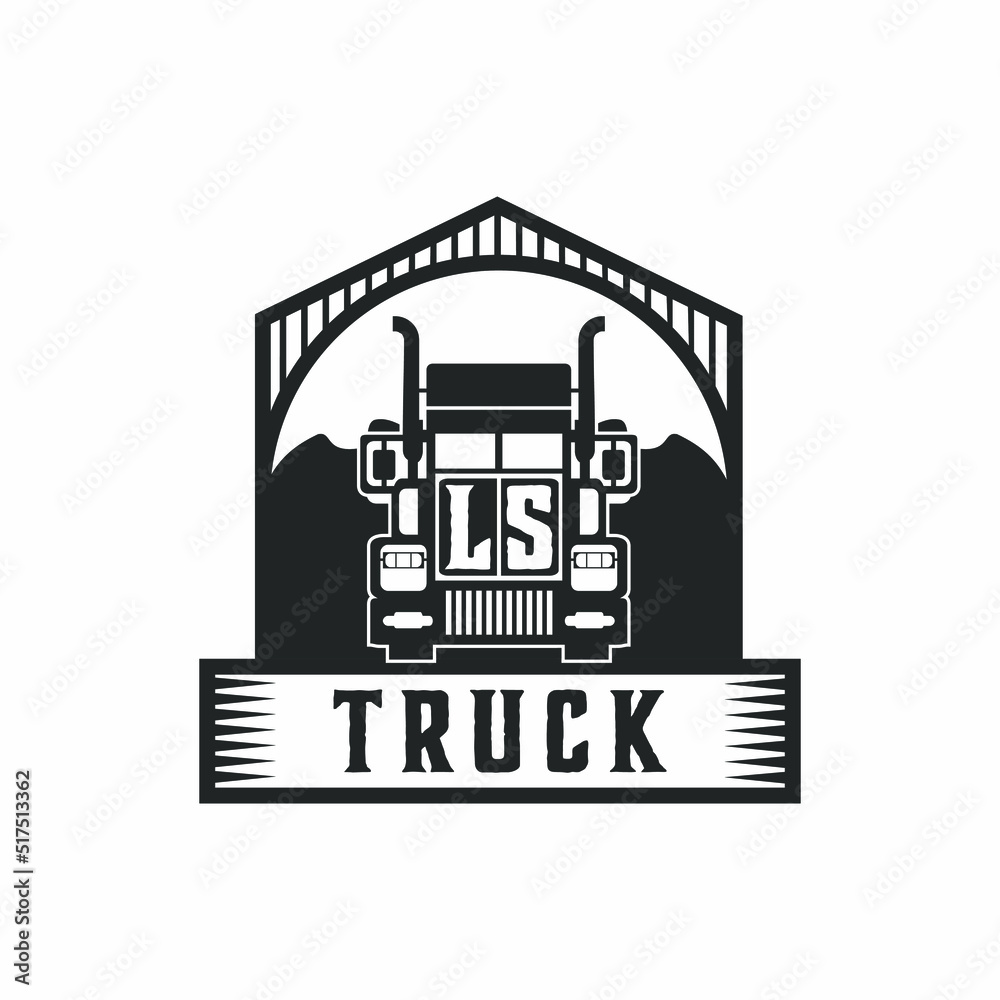 LS Initial Letter Truck Logo Design Simple Stock Vector Stock Vector ...