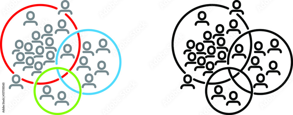 Market Segmentation icon , vector illustration Stock Vector | Adobe Stock