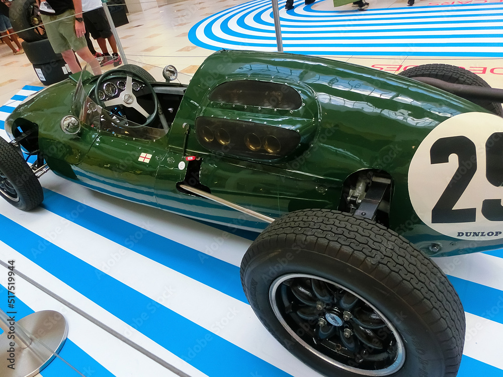 Formula 1 race green detailed car in the Aventura Mall in Florida Stock ...