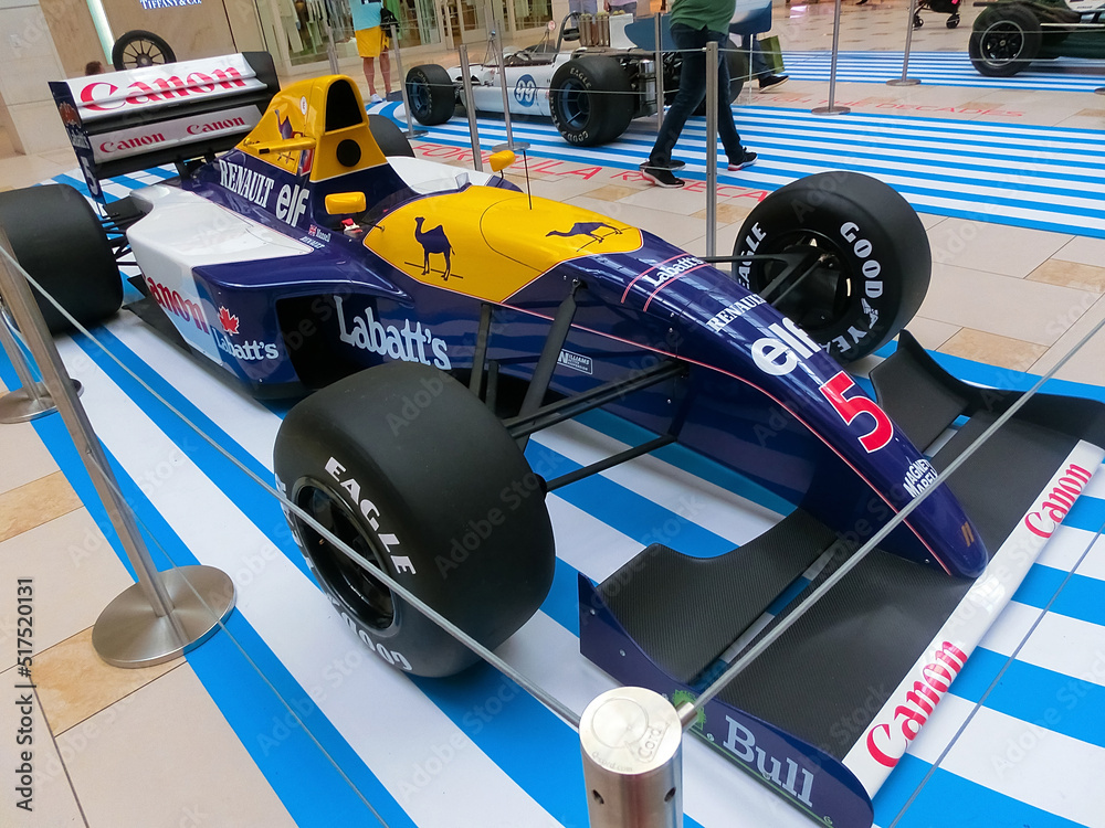 Formula 1 race cars in the Aventura Mall in Florida Stock Photo | Adobe ...