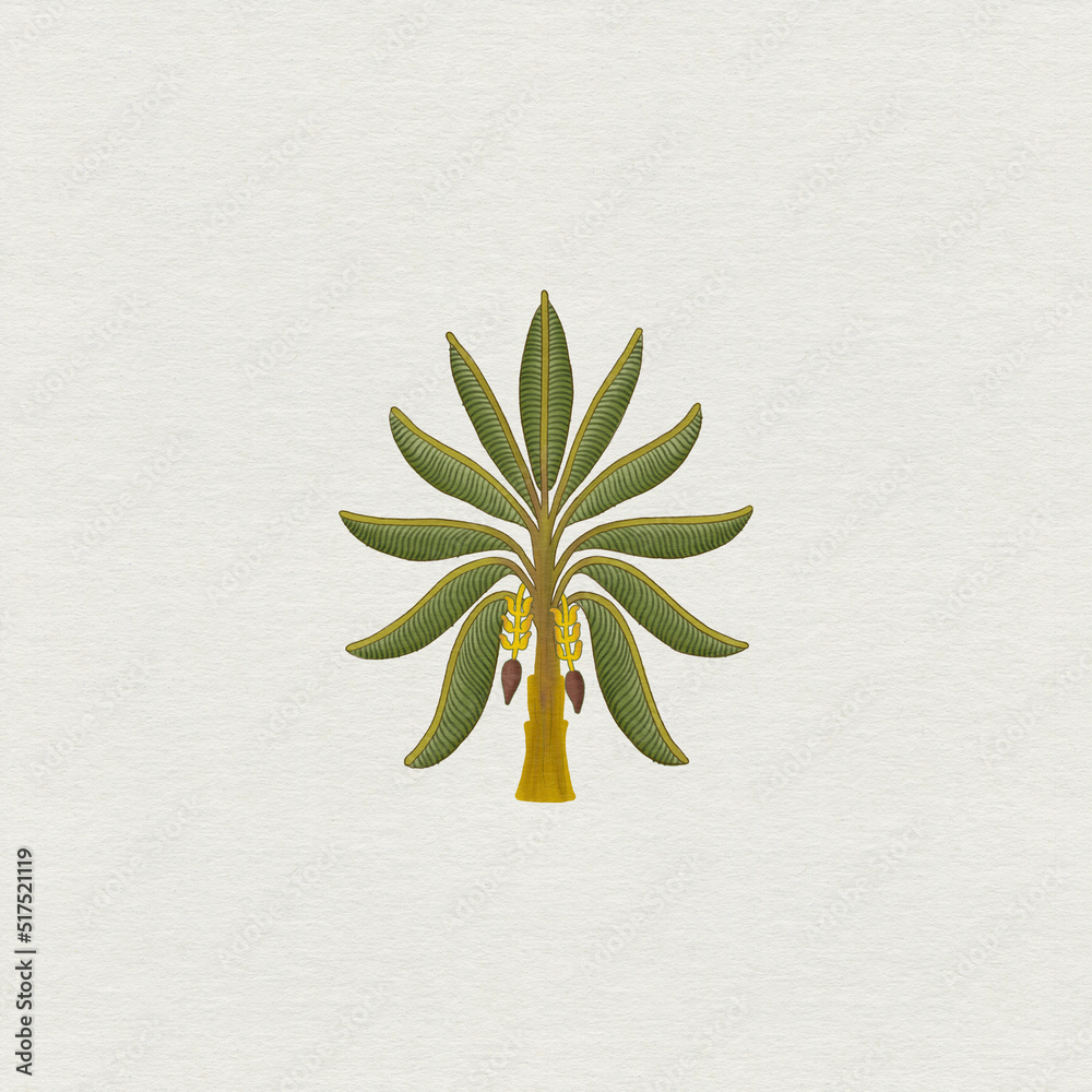 Miniature art - Pichhwai paintings, tree 06 Stock Illustration | Adobe ...