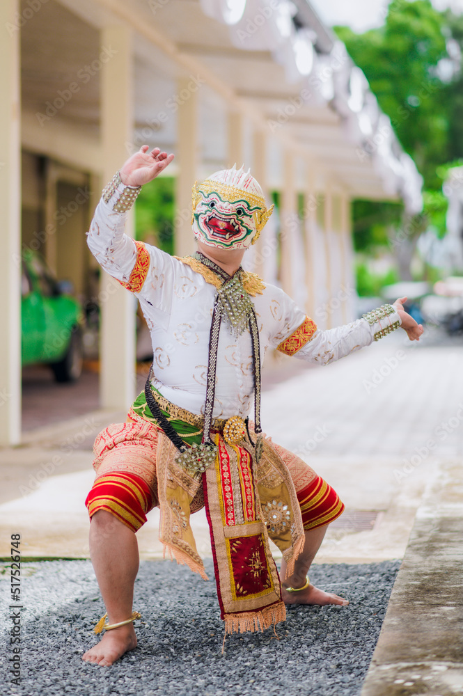 Thai Khon Dance with Suphan Matcha and Hanuman. It is a famous ...