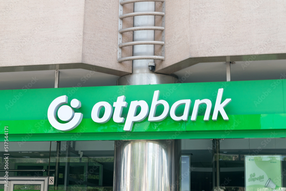 Tirana, Albania - June 4, 2022: OTP Bank logo. OTP Bank Group is the ...
