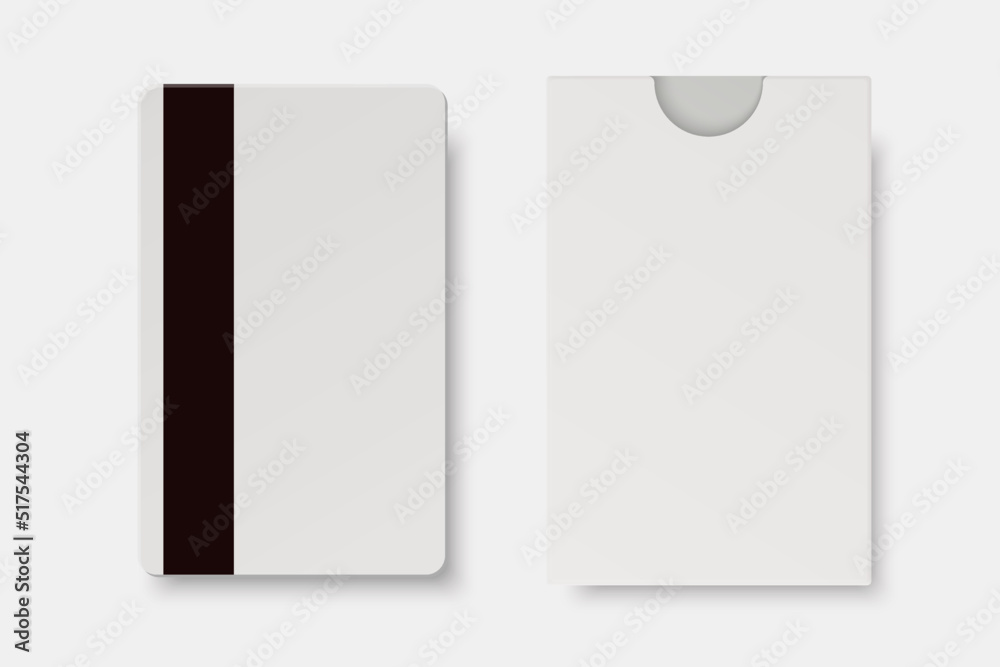 Vector 3d Realistic White Guest Room Standard Plastic Keycard with ...