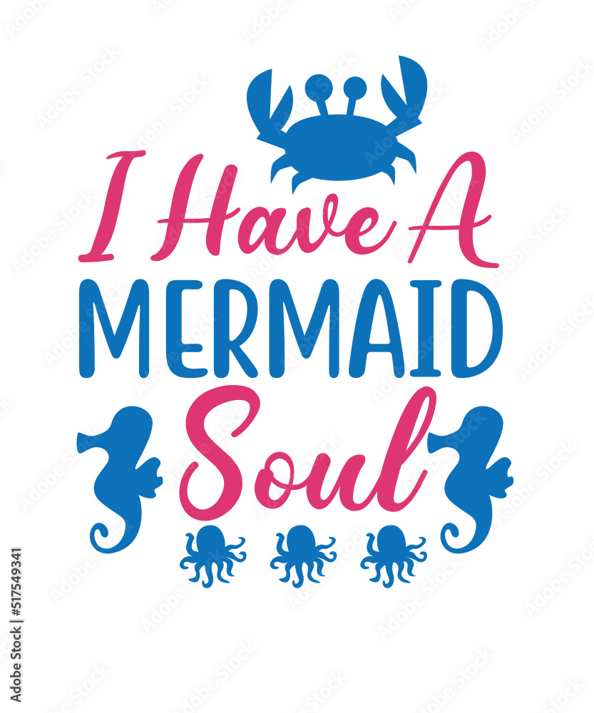 Vetor do Stock: Mermaid Svg Design,Mermaid SVG Bundle, Mermaid tail SVG ...
