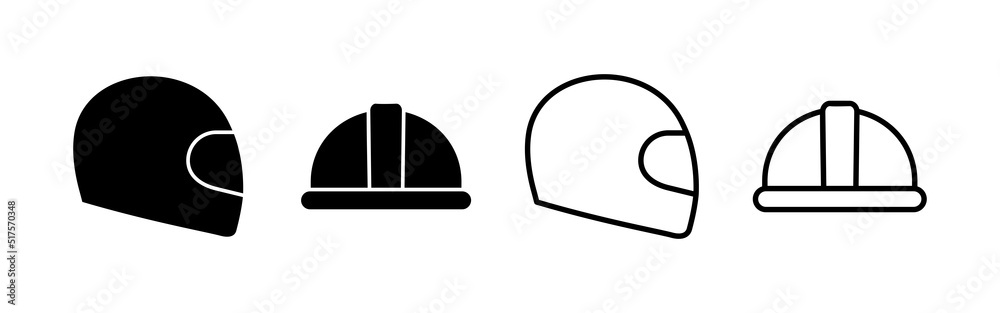 Helmet icon vector. Motorcycle helmet sign and symbol. Construction ...