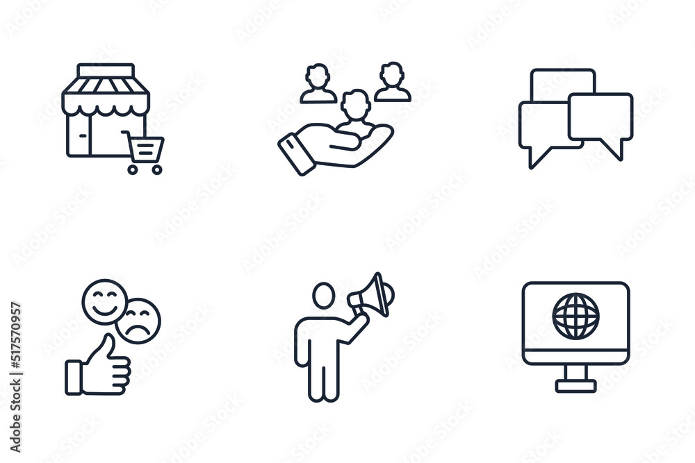 B2C, business to consumer icons set . B2C, business to consumer pack ...