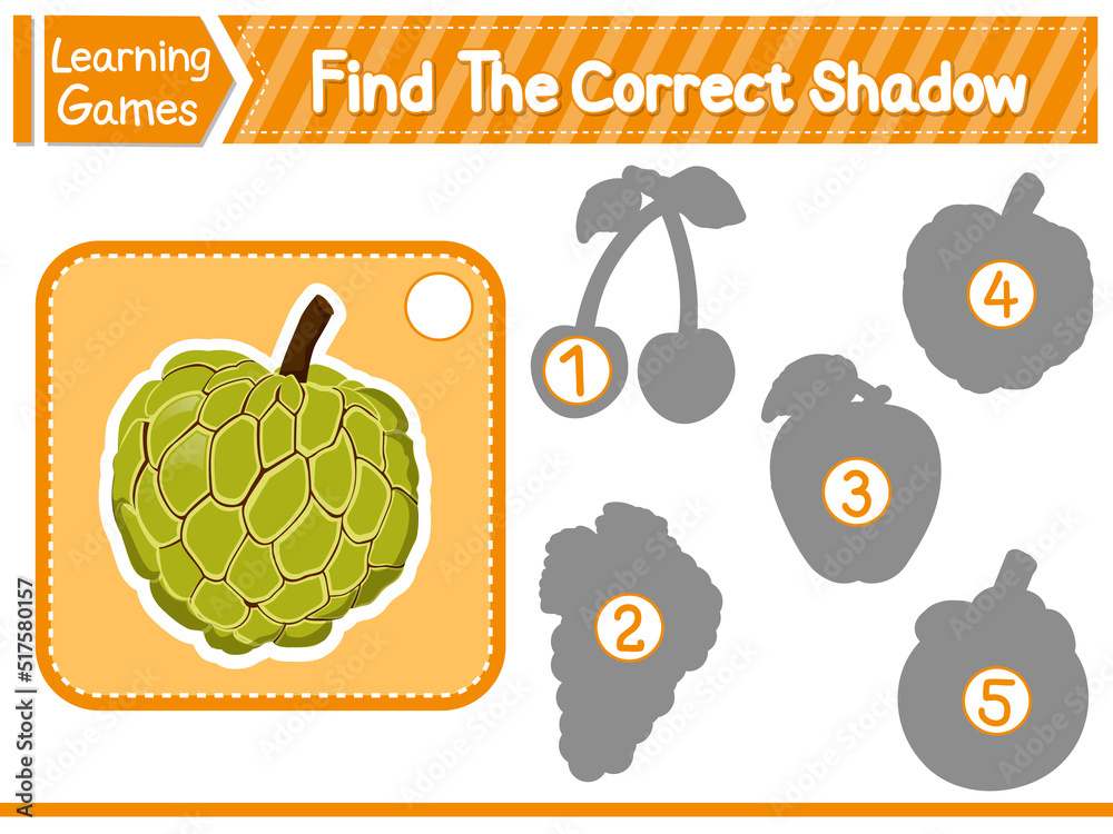 Find The Correct Shadow Find And Match The Correct Shadow Of Custard ...