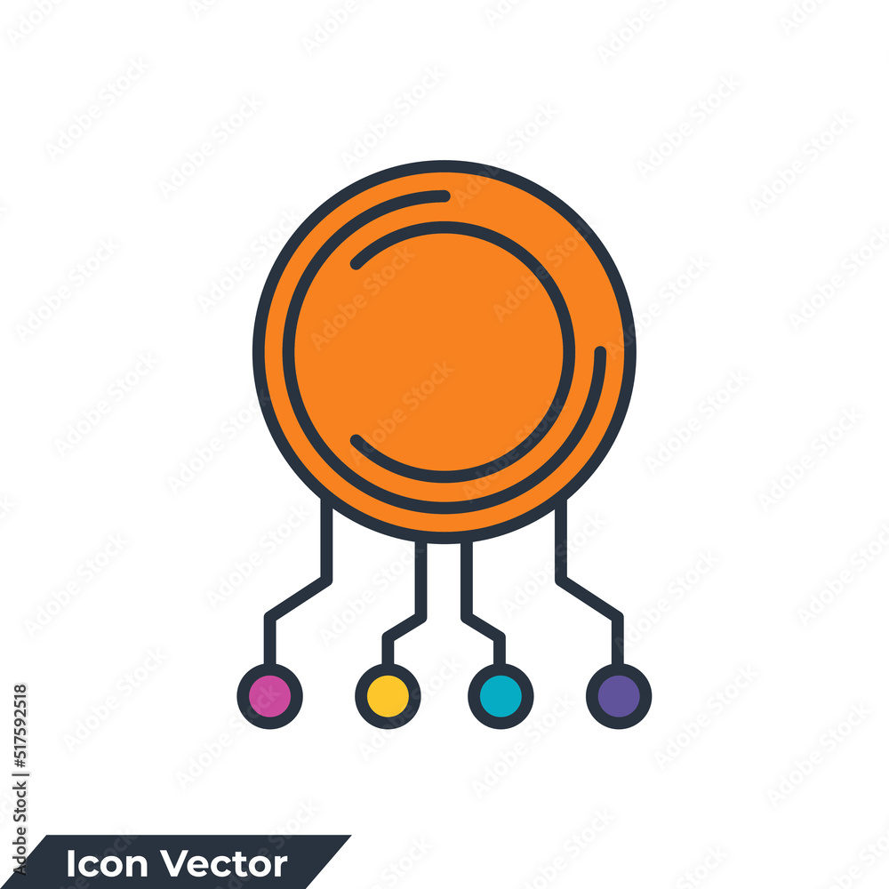 mind map icon logo vector illustration. mind mapping symbol template ...