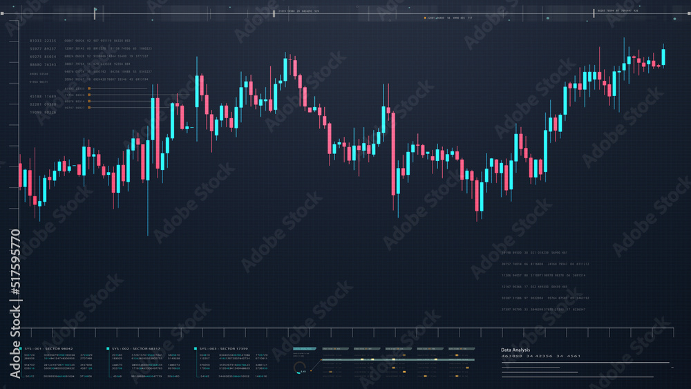 Business stock market, trading, info graphic with animated graphs ...