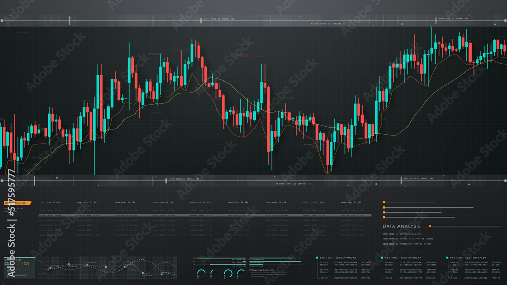 Business stock market, trading, info graphic with animated graphs ...